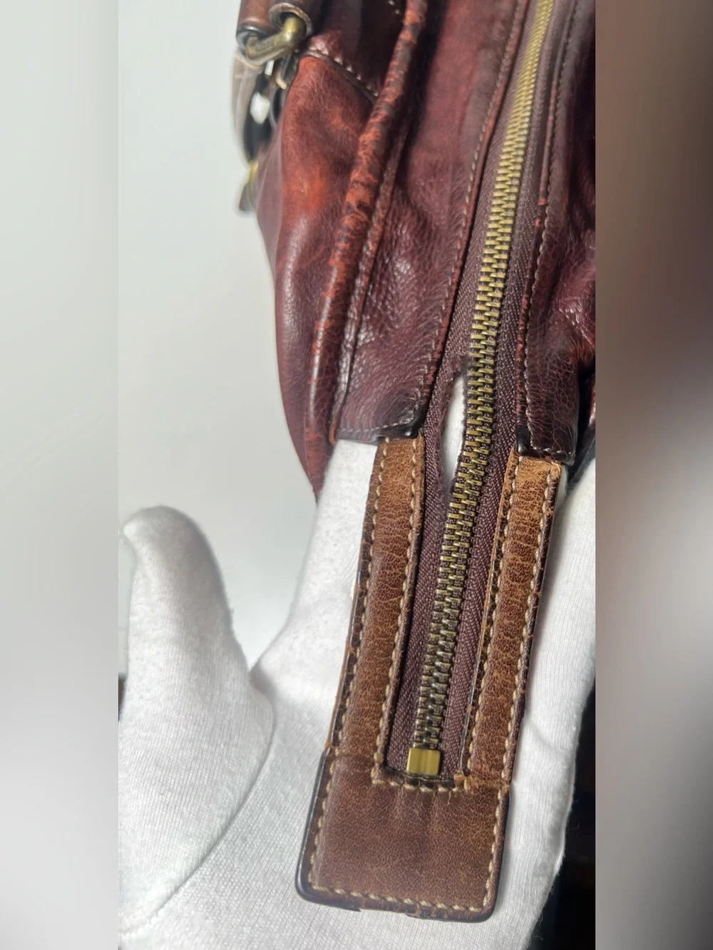 Coach | Bags | Coach Harrison East West Distressed Leather Satchel ...